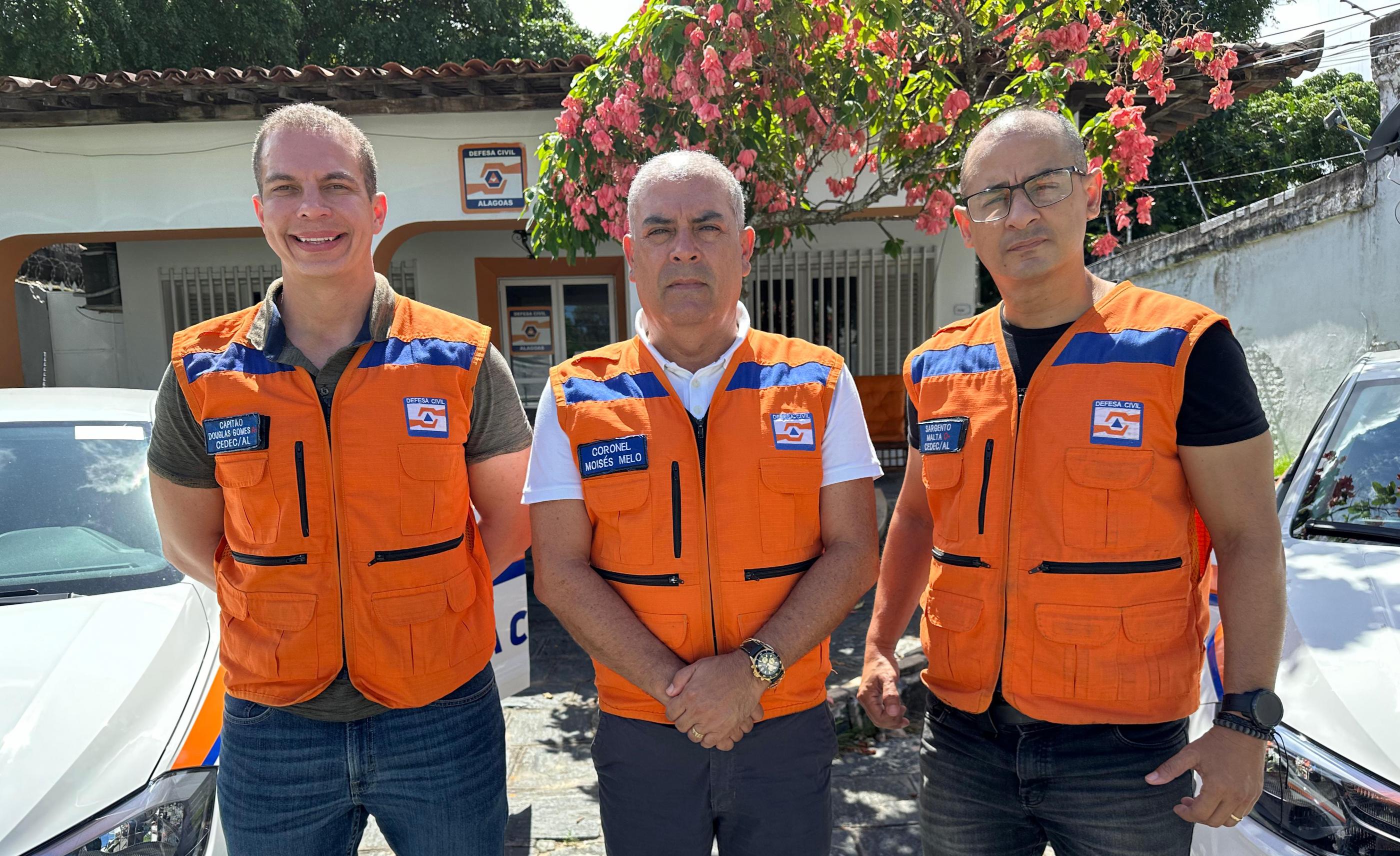 Defesa Civil de AL envia mais três técnicos para o Rio Grande do Sul