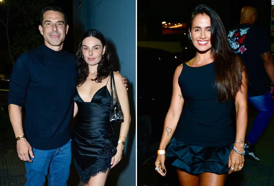 Isis Valverde, Marcus Buaiz e Carol Peixinho prestigiam Thiaguinho em show