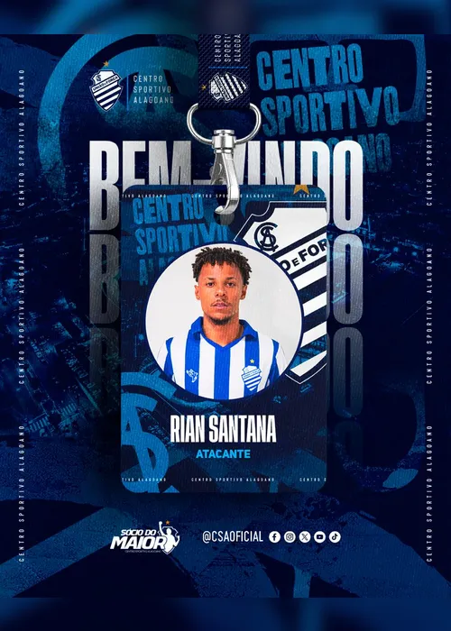 CSA oficializa contratação do atacante Rian Santana, ex-Sergipe